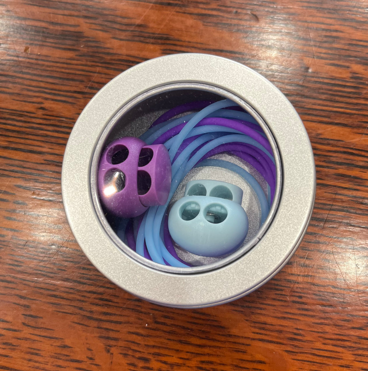 Purl Strings with String Stoppers - Blue and Purple – Hot Springs Fiber Co.