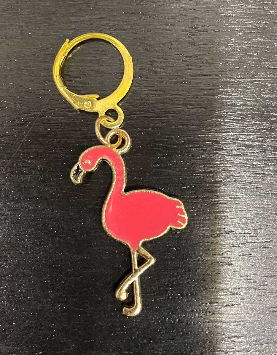 Pink and Gold Flamingo Stitch Marker – Hot Springs Fiber Co.