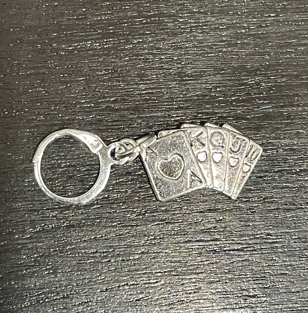 Silver Royal Flush Stitch Marker – Hot Springs Fiber Co.