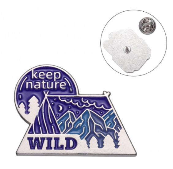 'Keep Nature Wild' camping themed Pin – Hot Springs Fiber Co.
